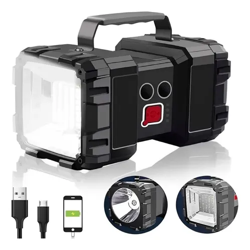 Lanterna Super Alcance 1500 Lumens Militar Acampamento W844 Cor da lanterna Preto Cor da luz ...