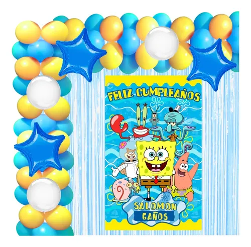 Bob Esponja Kit Decoración Fiesta Cumple Globos Envío Gratis