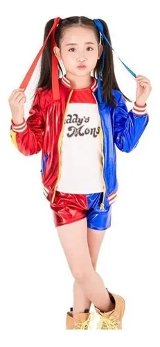 Escuadrón Suicida Harley Quinn Traje De Cosplay Para Niños 1 Cuotas
