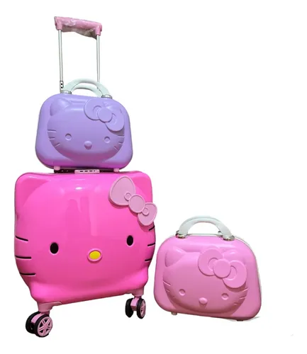 Maleta De Viaje Hello Kitty 2 Neceser Gratis Envío Gratis