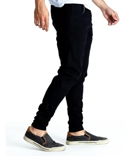 Calças Jeans Sarja Masculina Com Lycra Slim Fit Escorrega O Preço