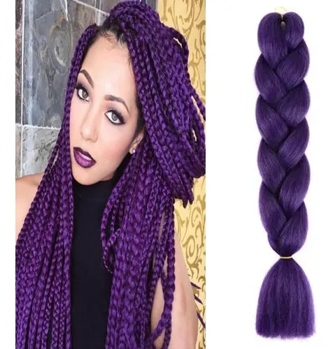 Trenza Africana Extension Kanekalon Violeta Purp Ultra Braid