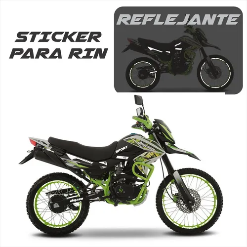Kit Sticker Reflejantes Rin Italika Dm200 R21 R18 Regalo Meses Sin
