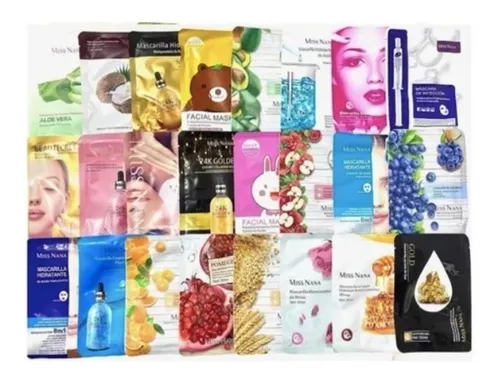 Set De 25 Mascarillas Faciales Coreanas Mask Cuotas Sin Interés