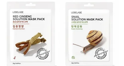 Mascarillas Coreanas Ginseng And Baba De Caracol Paquete 20pz