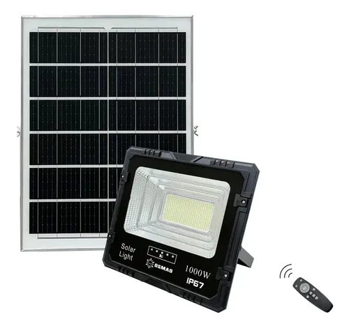 Foco Solar 1000w + Panel Solar Y Control Remoto Ip 67 Osmao | Cuotas ...