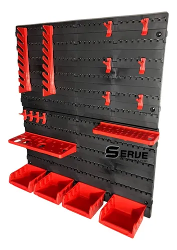 Painel Porta Ferramentas 18pçs Organizador Maxx Tools Cor Vermelho ...