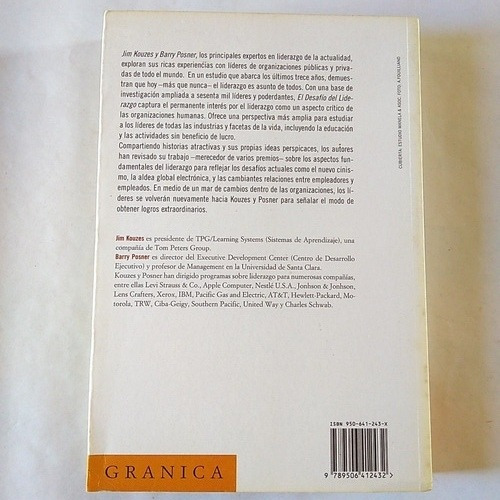 Jim Kouzes Y Barry Posner - El Desafío Del Liderazgo | LOSLIBROSDEFEDE Jim Kouzes Y Barry Posner - El Desafío Del Liderazgo | LOSLIBROSDEFEDE