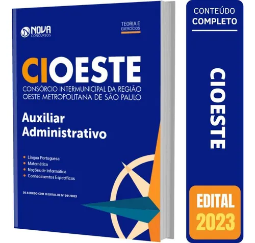 Apostila Concurso Cioeste-sp 2023 Aux. Adm. (214 Págs.) | MercadoLivre Apostila Concurso Cioeste-sp 2023 Aux. Adm. (214 Págs.) | MercadoLivre