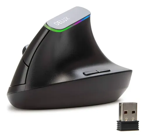 Mouse Vertical Delux M618c Preto | MercadoLivre