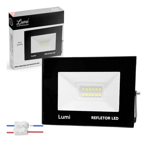 Refletor Super Micro Led Holofote Pro 30w Bivolt Prova D'água Cor Da Luz Branco Frio Lumi 1ª ...