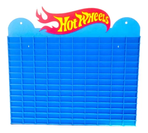 Exhibidor Repisa Para Hot Wheels 150 Pzs Pintado Color Azul Meses