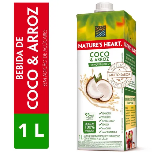 Bebida Vegetal Coco E Arroz Nature´s Heart 1 Litro Mercadolivre