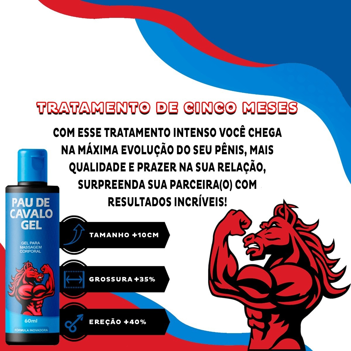 Gel Para Ereção Masculina Kit 3 Pau De Cavalo Original Parcelamento