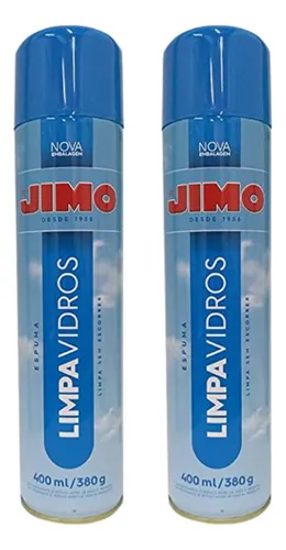 Kit 2 Limpa Vidro Jimo Spray Espuma Limpeza Perfeita 400ml | MercadoLivre