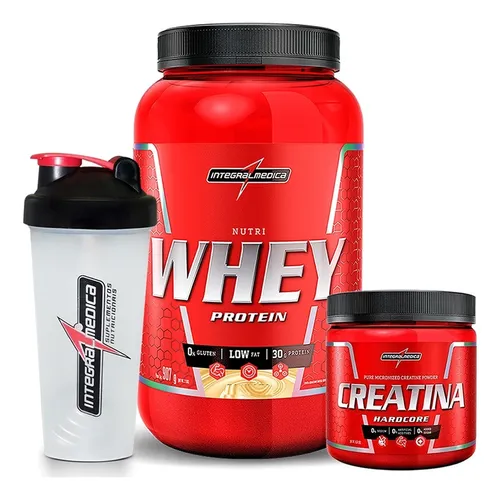 Nutri Whey 900g Creatina 150g Integralmédica Shaker Frete Grátis
