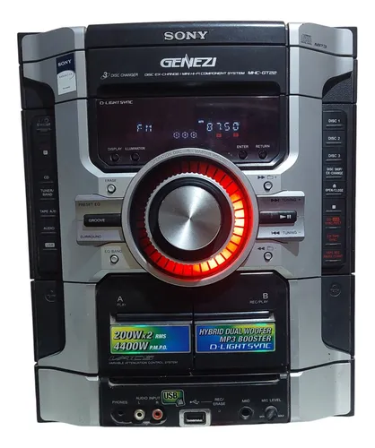 Minicomponente Sony Genezi: Sonido Potente Y Estilo Moderno Negro 440 W ...
