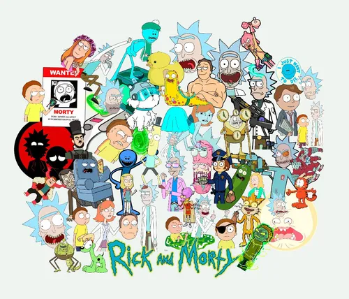 Rick And Morty Set 50 Sticker Pegatinas
