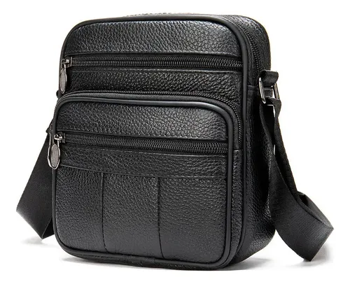 Bolso Bandolera De Negocios Informal Para Hombre Color Negro | Envío gratis