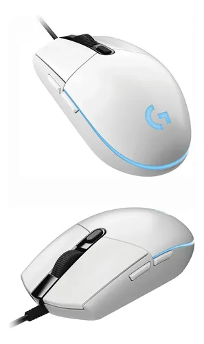 Mouse Logitech Gamer G203 Blanco Alambrico Rgb Lightsync En Venta En