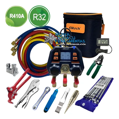 Kit Manifold Digital Elitech Ms100 + Ferramentas E Estojo | Frete grátis