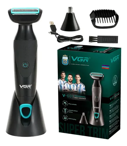 Afeitadora Eléctrica Vgr V-601 Intima Corporal Nariz 2 En 1 Color Verde ...
