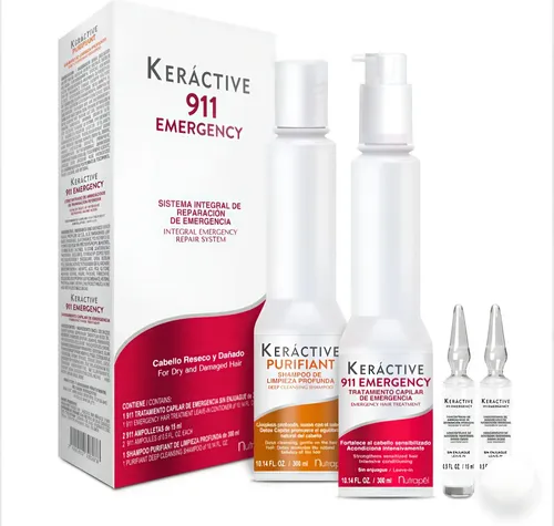 Nutrapel Keráctive 911 Sistema Integral de Reparación Shampoo300 ml+ ...