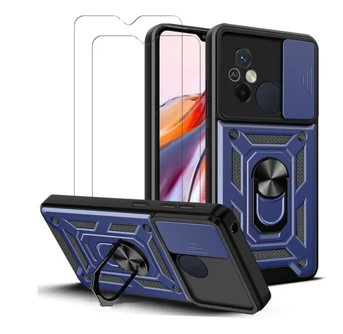 Funda Para Xiaomi Redmi 12c Uso Rudo Carcasa 2 Micas Meses Sin Interés