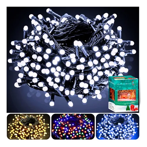 Serie De Luces Led Navideñas Multicolor 10 Mts 200 Leds Envío Gratis