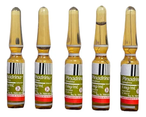 Epinefrina Pinadrina 1mg/ml 5 Ampolletas 1ml Cu | MercadoLibre