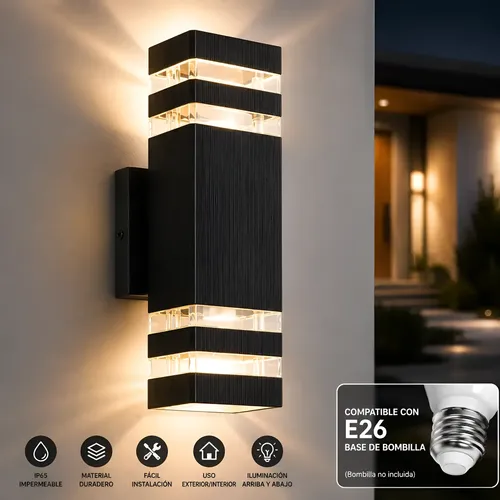 Lámpara Led Pared Exterior Impermeable Lámpara Decorativa | MercadoLibre