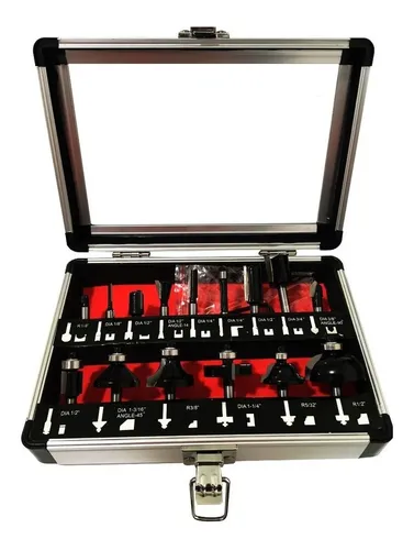 Juego Set De 15 Fresas Kit Router Duroll Sf15pd 15 Pzs Juego Set De 15 Fresas Kit Router Duroll Sf15pd 15 Pzs