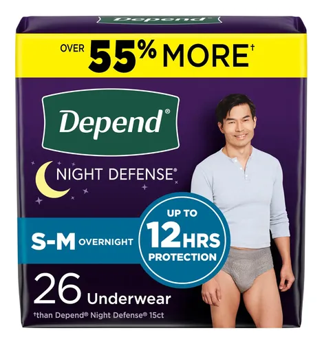 Depend Night Defense Ropa Interior Incontinencia Adultos 26u | Meses ...