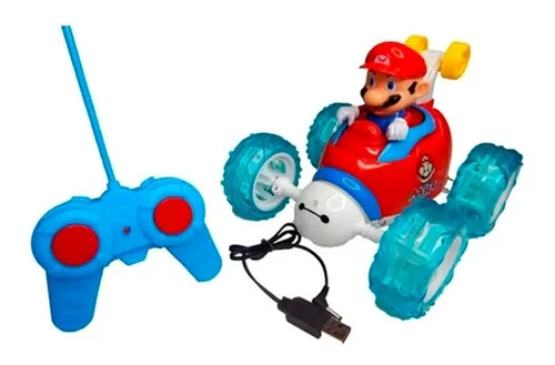 Carro Mario Bros Control Remoto Luces Batería Recargable 360 Carro Mario Bros Control Remoto Luces Batería Recargable 360