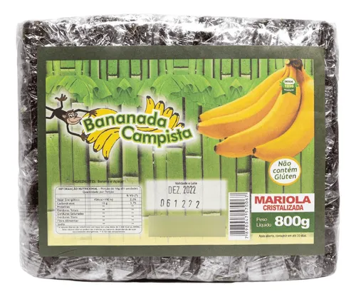 Mariola Cristalizada Tradicional 800g Bananada Campista