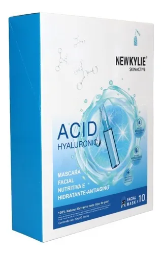 Pack De 10 Mascarillas Faciales De Ácido Hialurónico Cuotas Sin Interés