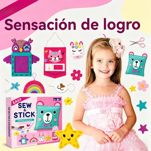 Kit De Costura Y Manualidades Para Niños Diy Crafts De 6pcs | MercadoLibre