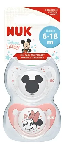Chupete Nuk Disney Minnie Mouse De 6 A 18 M - X2 Rojo/gris Período De ... Chupete Nuk Disney Minnie Mouse De 6 A 18 M - X2 Rojo/gris Período De ...