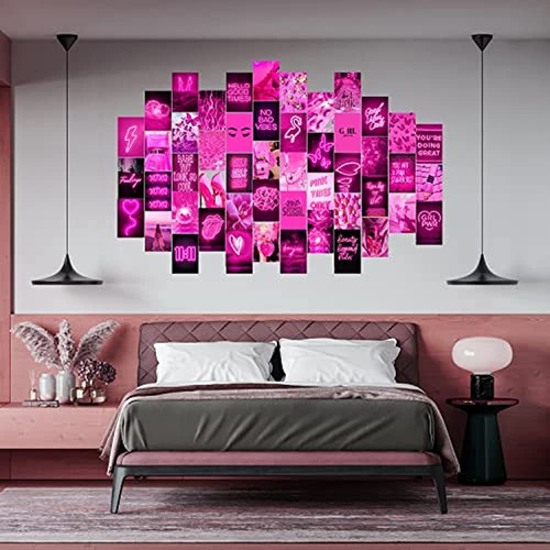 Woonkit Pink Neon Wall Collage Kit Aesthetic Pictures Trend Cuotas