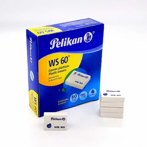 Goma Borrador Plástica Blanca Pelikan Ws60 Caja Con 60 Pzs | MercadoLibre Goma Borrador Plástica Blanca Pelikan Ws60 Caja Con 60 Pzs | MercadoLibre
