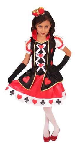 Disfraz Reina De Corazones Niña Envío Gratis