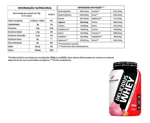 Delicious Whey 900g Body Action ¡suero Gourmet 8 Sabores Sabor