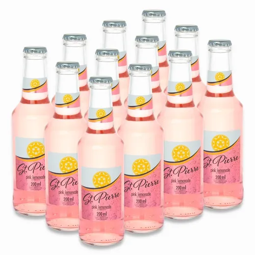 St Pierre Pink Lemonade Garrafa 200ml Pack 12 Unidades