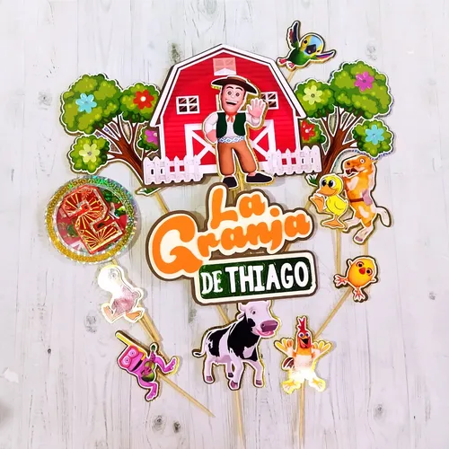 Topper Para Tortas Minitoppers La Granja Zenon Personalizado Mercadolibre