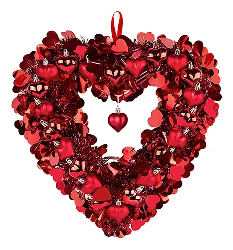 Corona De Corazón Para El Día De San Valentín Corona De Flor | Envío gratis