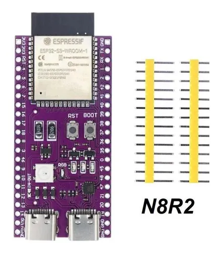Esp32-s3-wroom-1-n8r2 Tarjeta De Desarrollo Wifi Dual Usb | Envío gratis Esp32-s3-wroom-1-n8r2 Tarjeta De Desarrollo Wifi Dual Usb | Envío gratis
