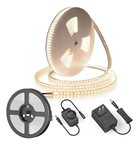 Lfon Tira de Luces LED Blanco Cálido 5m 600 LEDs Dimeable IP65 ...