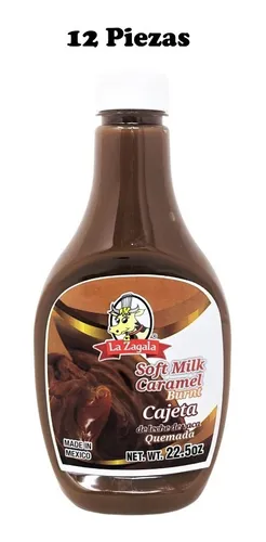 Cajeta Botella Squeezable La Zagala 640grs Paquete 12 Pzs