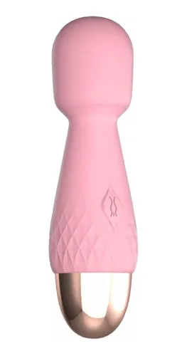Mini Vibrador Varinha Mágica Recarregável 10 Vibrações Cor Rosa