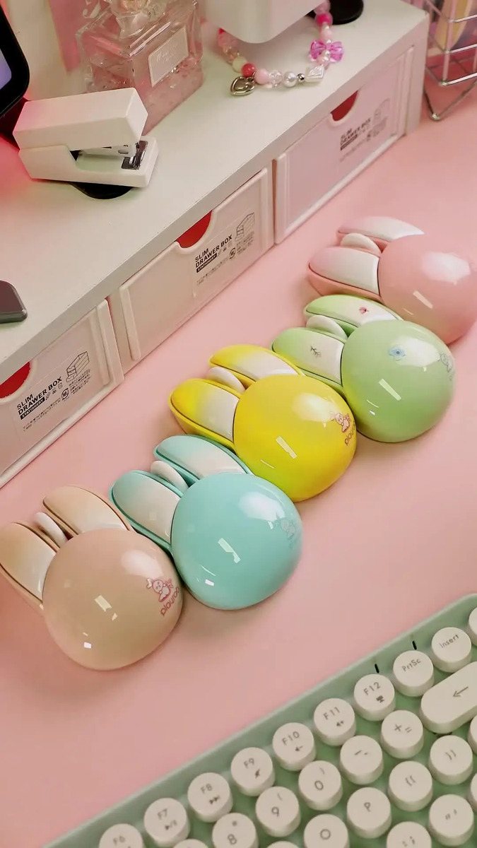 Mouse Inalámbrico Silencioso Conejo Adorable - Ergonomico, 5 Colores ...